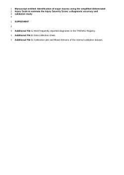 Additional file 1 of Identification of major trauma using the ...