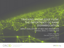 Tracking Knowledge Flow: The Importance of Name Disambiguation