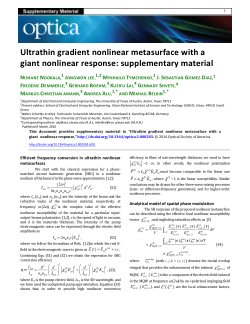 Supplement 1: Ultrathin gradient nonlinear metasurface with a giant ...