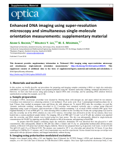 Supplement 1: Enhanced DNA imaging using super-resolution microscopy ...