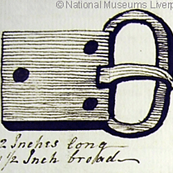 Iron buckle and plate