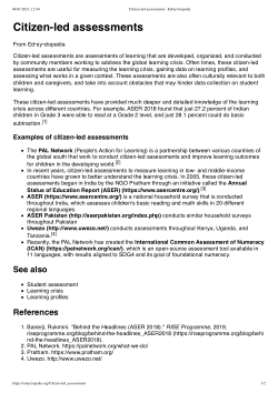 Citizen-led assessments