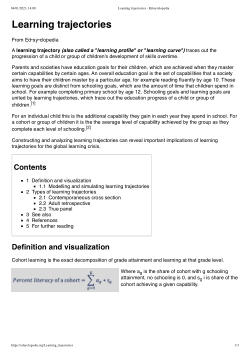 Learning trajectories