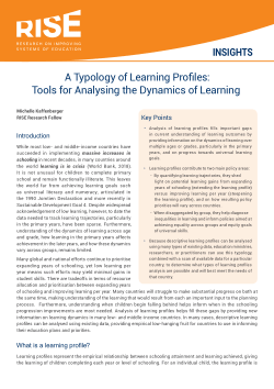 Item - A Typology of Learning Profiles: Tools for Analysing the ...
