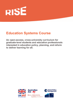 Education Systems Course Syllabus