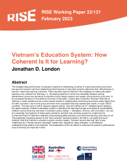 Vietnam’s Education System: How Coherent Is It for Learning?