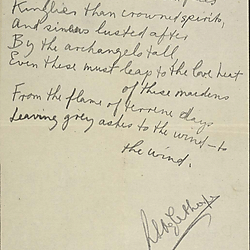 64828: Letter: To Gordon Bottomley / Daughters of War