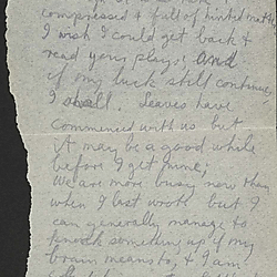 64829: Letter: To Gordon Bottomley / Daughters of War / Dead Man's Dump