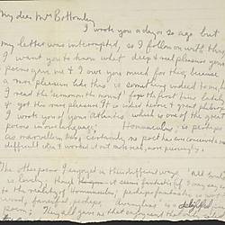 65877: Letter: To Gordon Bottomley / The Jew