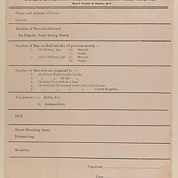 Item - 64543: Army Form XI, Monthly Report by Officer Commanding Unit ...