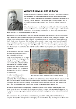 Item - Bill Williams' WW2 story - University of Oxford - Figshare