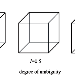 Examples of Necker cube images.