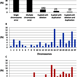 Microarray results of abnormal chromosomes in human blastocysts.