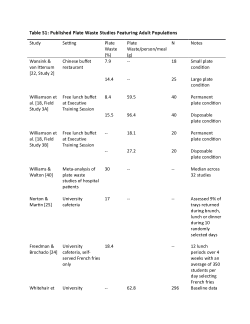 Plate waste of adults in the United States measured in free-living ...