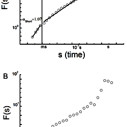 Comparison of A) EMD-DFA, and B) conventional DFA of standing postural ...