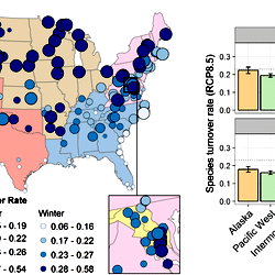 Projected species turnover from the early 2000s to mid-century across ...