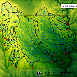 Iowa stream sites and watersheds evaluated in this study.