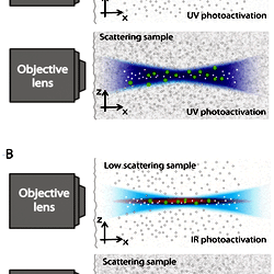 Schematic diagram of the photoactivation and excitation volumes in IML ...
