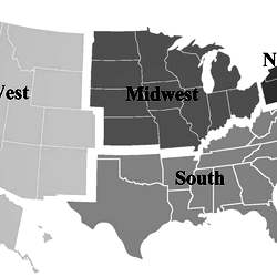 United States census regions.