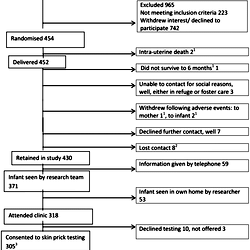 Participant Flow Diagram for observation study to 6 month contact point.
