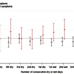Effect of consecutive days with dry- or wet weather.