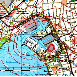 Modelled NOX isoconcentration contours (μg/m3), mean annual exposure ...