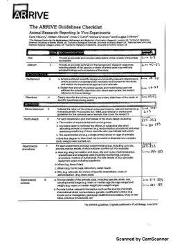 NC3Rs ARRIVE guidelines checklist.