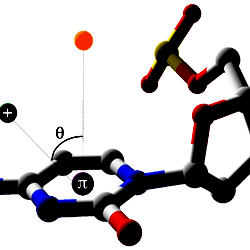 Geometric parameters defining cation-pi interactions.
