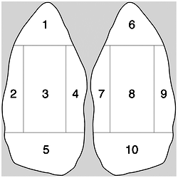 Schematic diagram of the tool zones.
