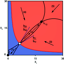Zoom of Fig 3(b), using the same notation.