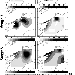 Spatially contoured CHW egg stage concentration (eggs•m−3) for May 2006 ...
