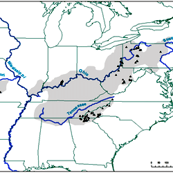 Sample locations and major drainages used in range-wide study of ...