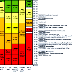 Schematic illustration of shoulder flexion rating scales and their cut ...