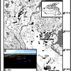Map of study area, schematic of typical drilling sump and image of a ...