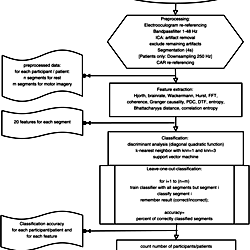 Procedure of data preprocessing, feature extraction, classification ...
