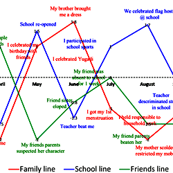 A sample lifeline chart as part of the study.