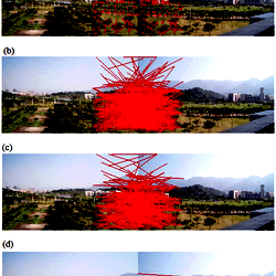 The second experiment on the corner matching efficiency: (a) Selected ...
