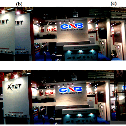 Experiments on the entire image-stitching algorithm (II): (a) Video ...