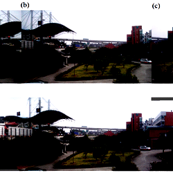 Experiments on the entire image-stitching algorithm (III): (a) Video ...