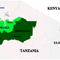 Map of the study areas in northern Tanzania.