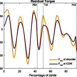 Residual torque on the trunk of the typical example.