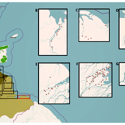 Map of the Orinoco Delta.