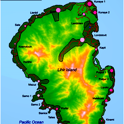 Map of Lihir Island.