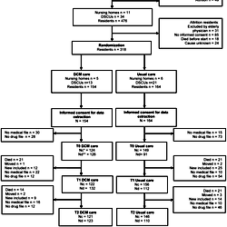 Flow chart of nursing homes and residents.