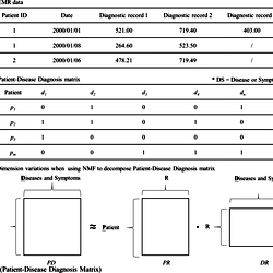 Example and concept of transformed patient–disease diagnosis matrix.