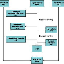 Flow chart for recruitment of participants with autism spectrum disorder.