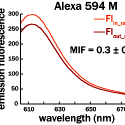 Example raw fluorescence spectra of three dyes.