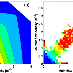 Bidirectional flow fundamental diagram.