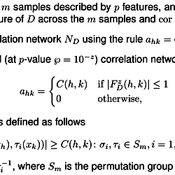 Construction of an FDR-corrected correlation network.