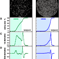 Determination of the background threshold.